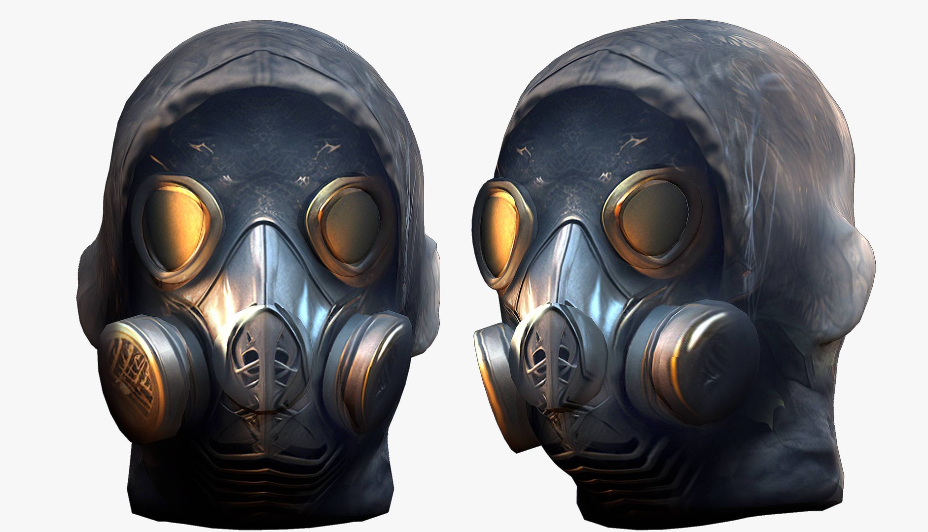 modèle 3D de Casque de masque à gaz 3D modèle 3D protection de combat ...