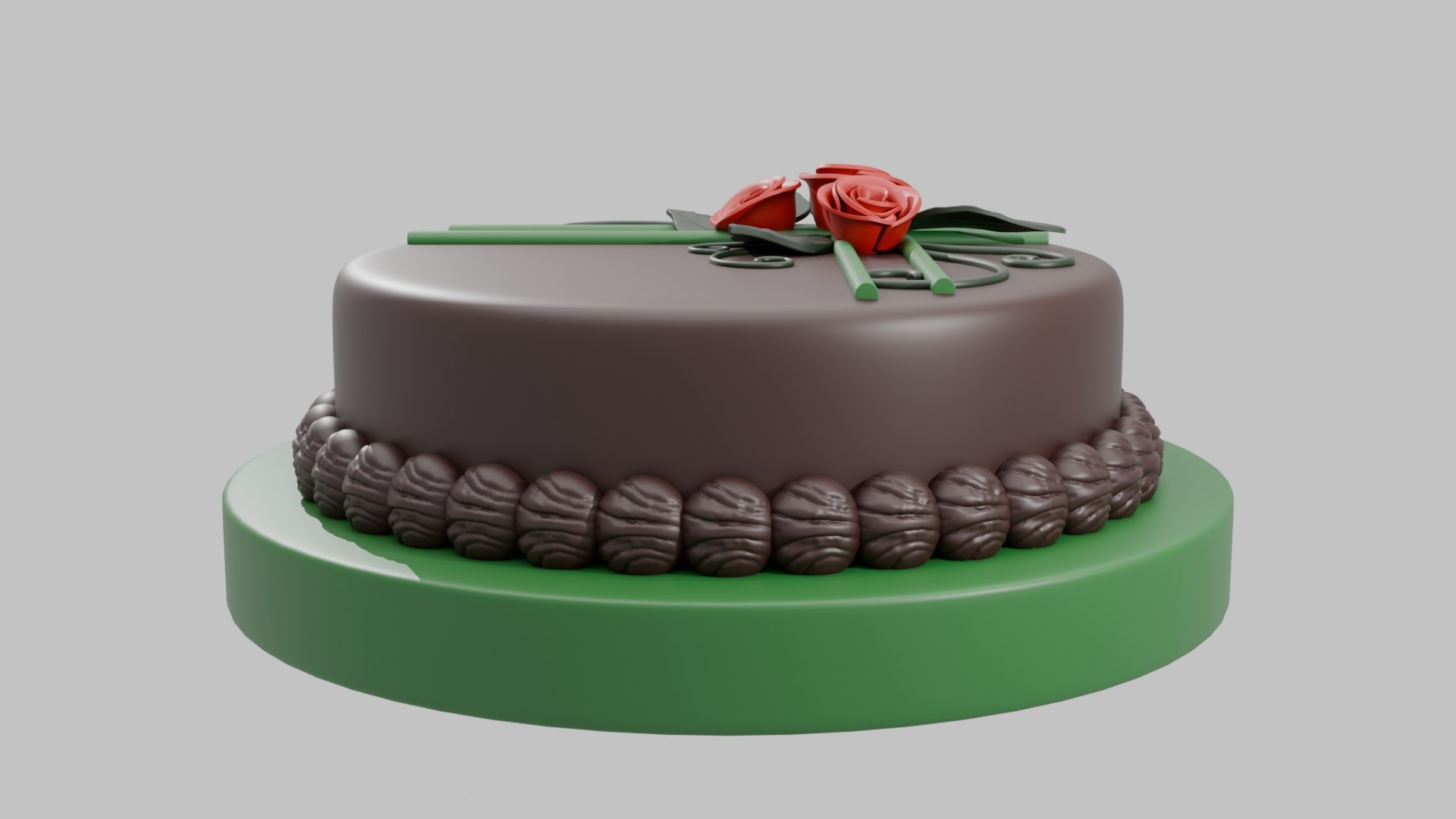 Chocolate Cake Model - TurboSquid 2321605