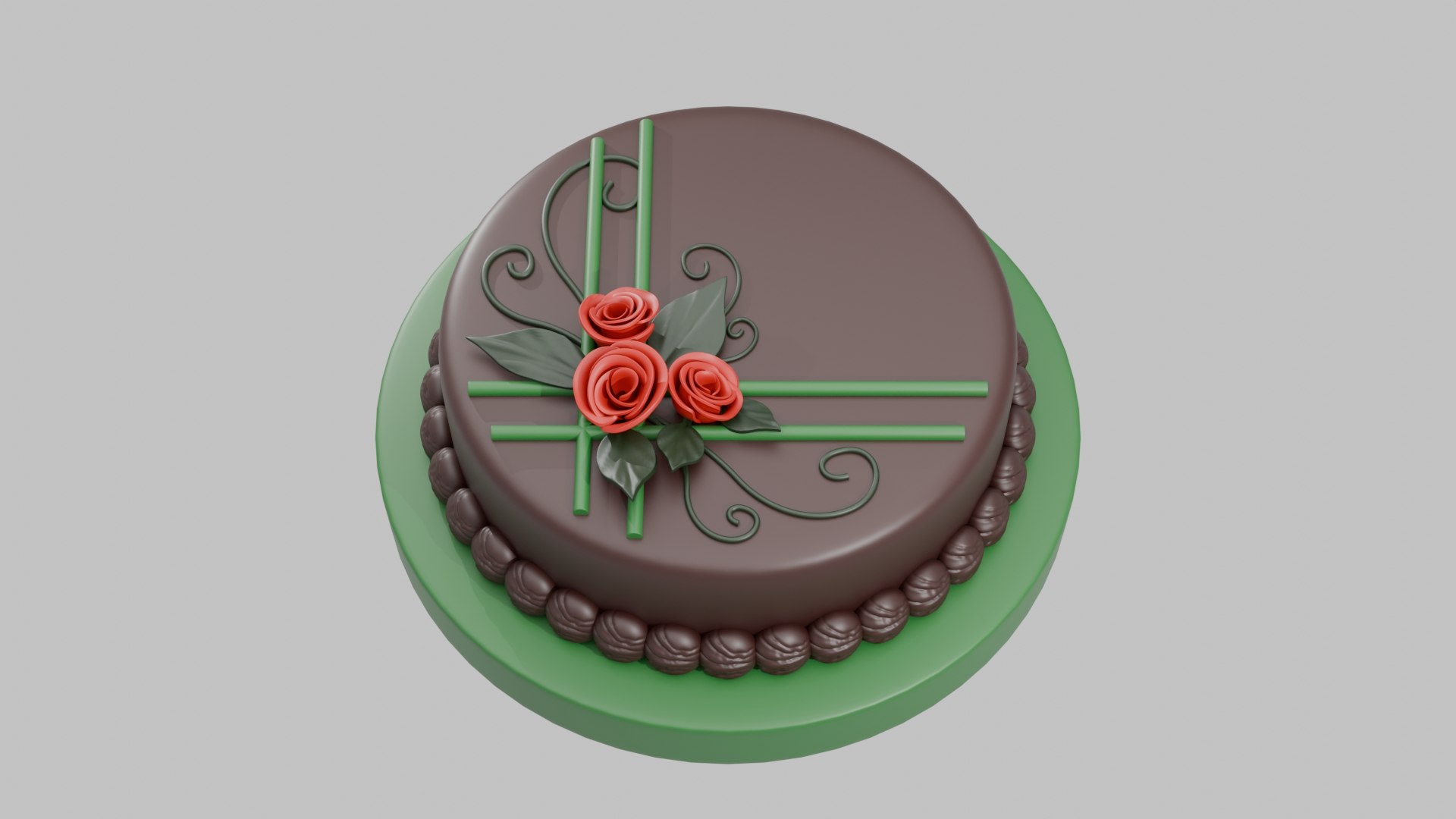 Chocolate Cake Model - TurboSquid 2321605