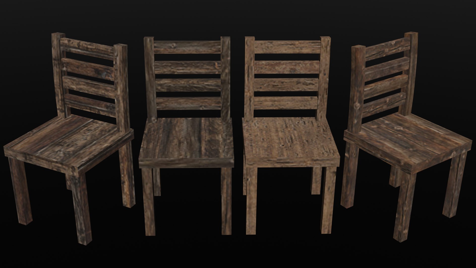 PSX - PS1 - Wooden Chair - Low Poly 3D - TurboSquid 2281058