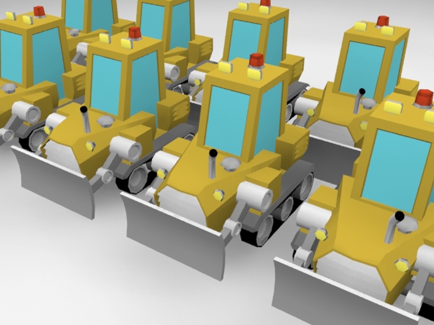 3d Industrial Dozer Toon