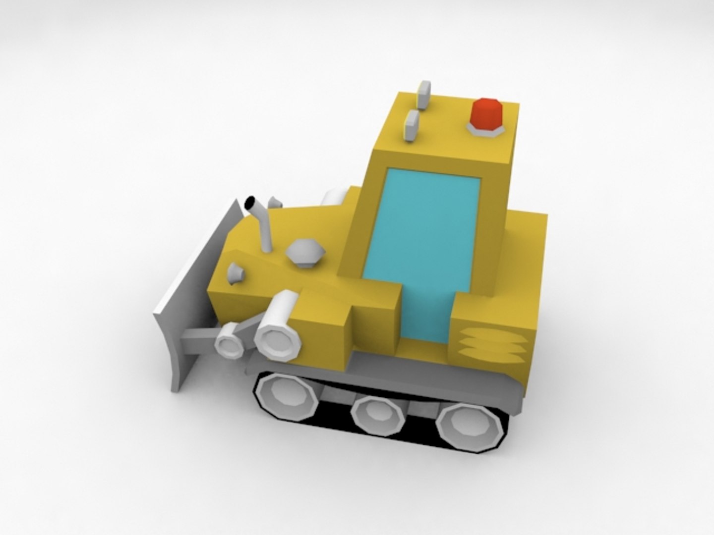3d Industrial Dozer Toon