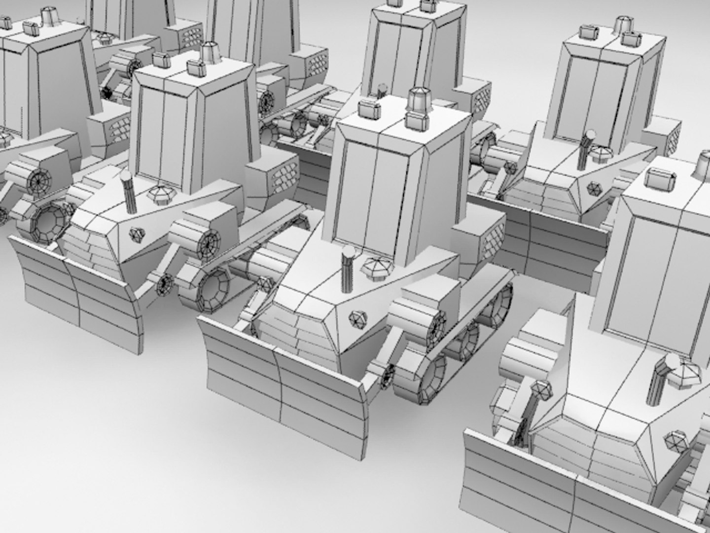 3d Industrial Dozer Toon