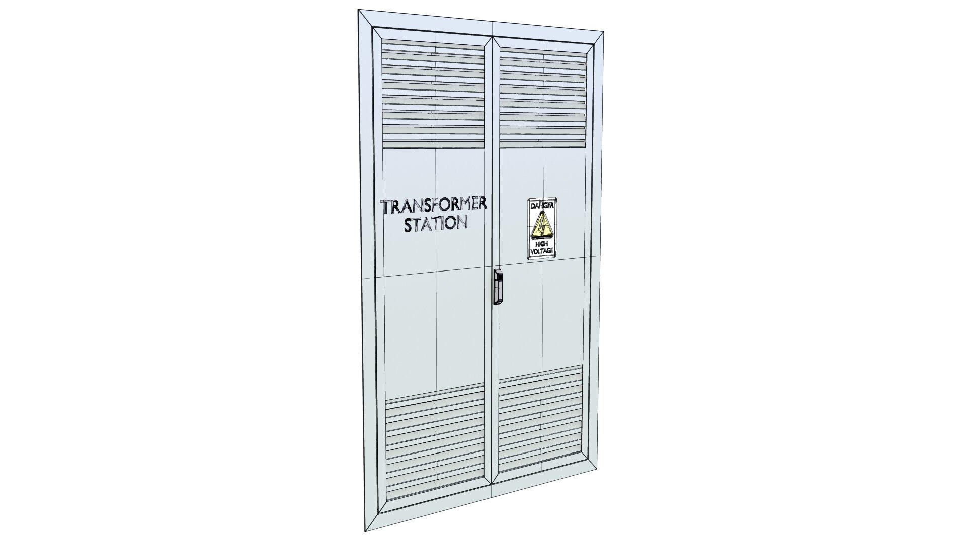 Industrial Substation Door 5 3D Model - TurboSquid 2096196