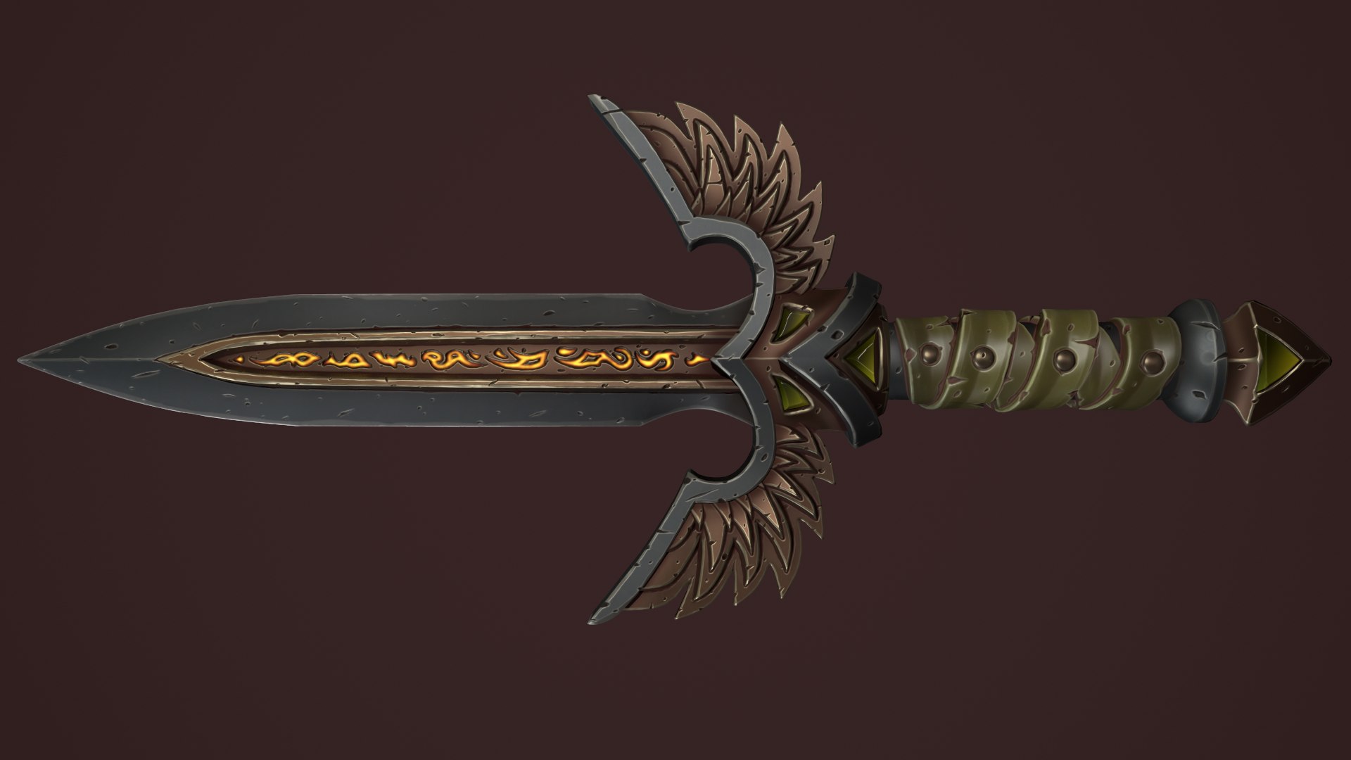 Rune Dagger 3D - TurboSquid 1820702