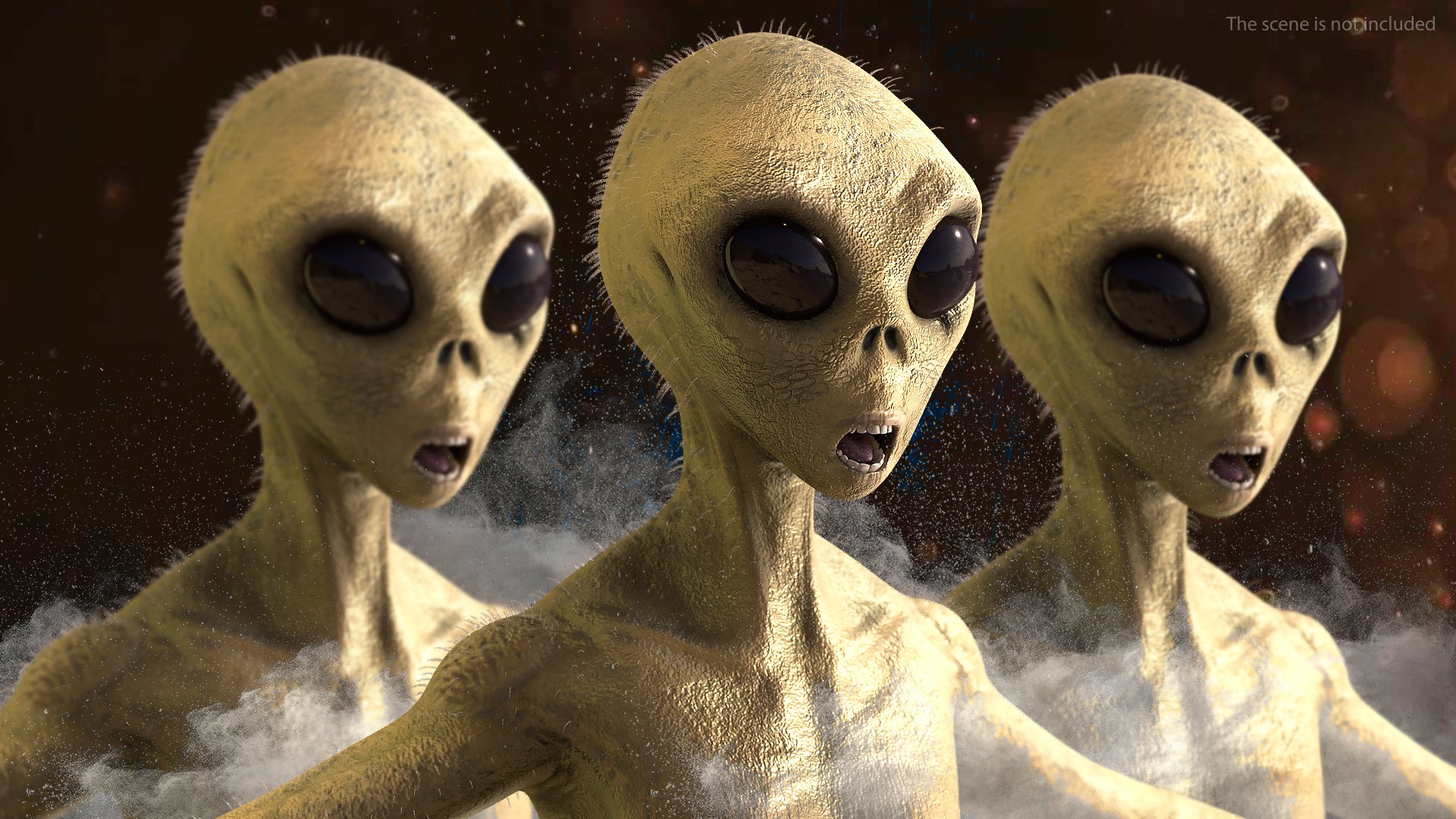 3D Humanoid Alien Creature Fur - TurboSquid 1871185