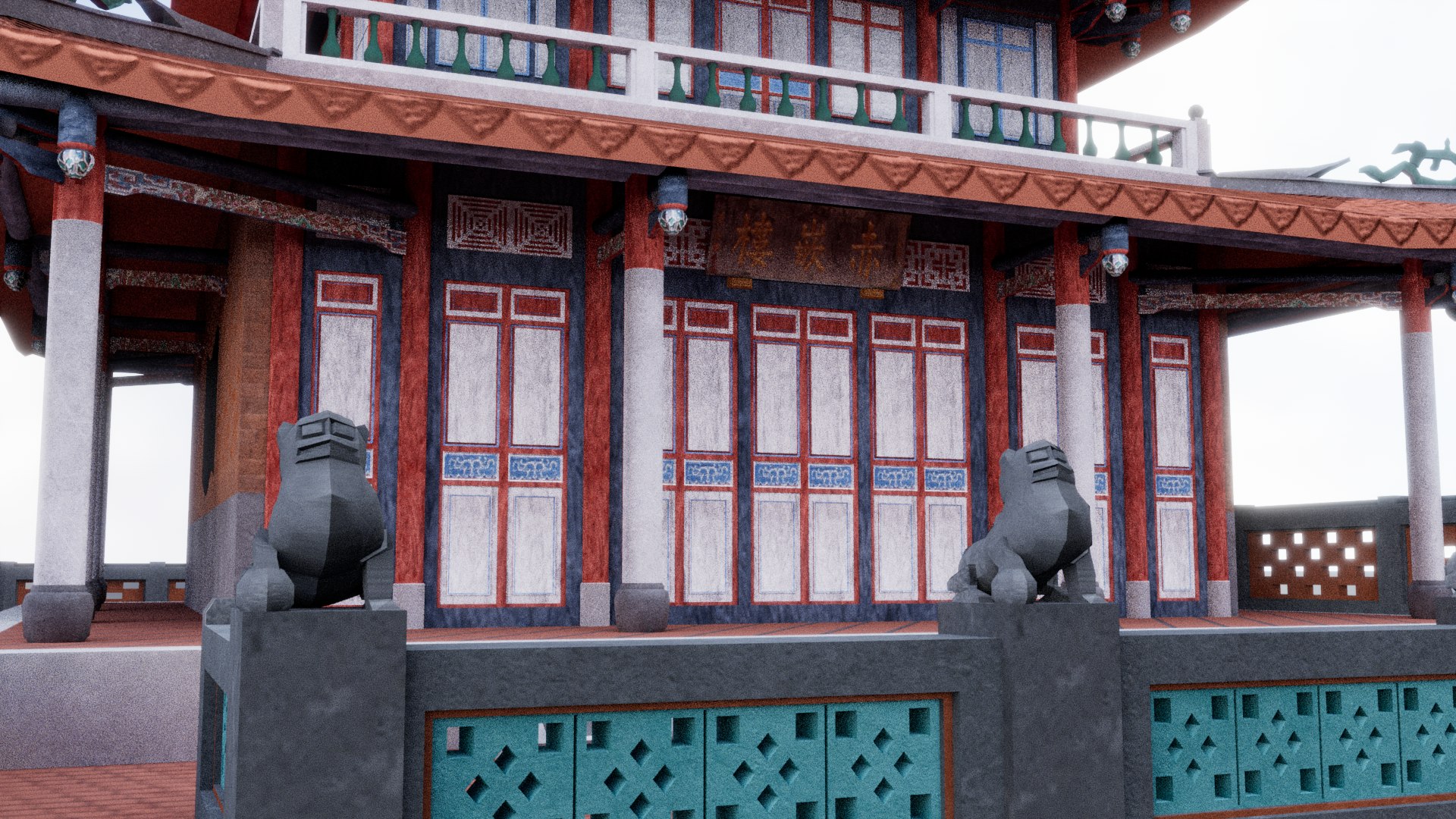 3D Cartoon Taiwan Historic Site - TurboSquid 1670595