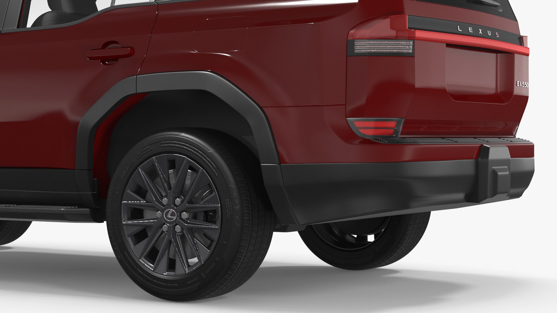 Lexus GX 550 SUV Premium Simple Interior Red 3D model - TurboSquid 2142590