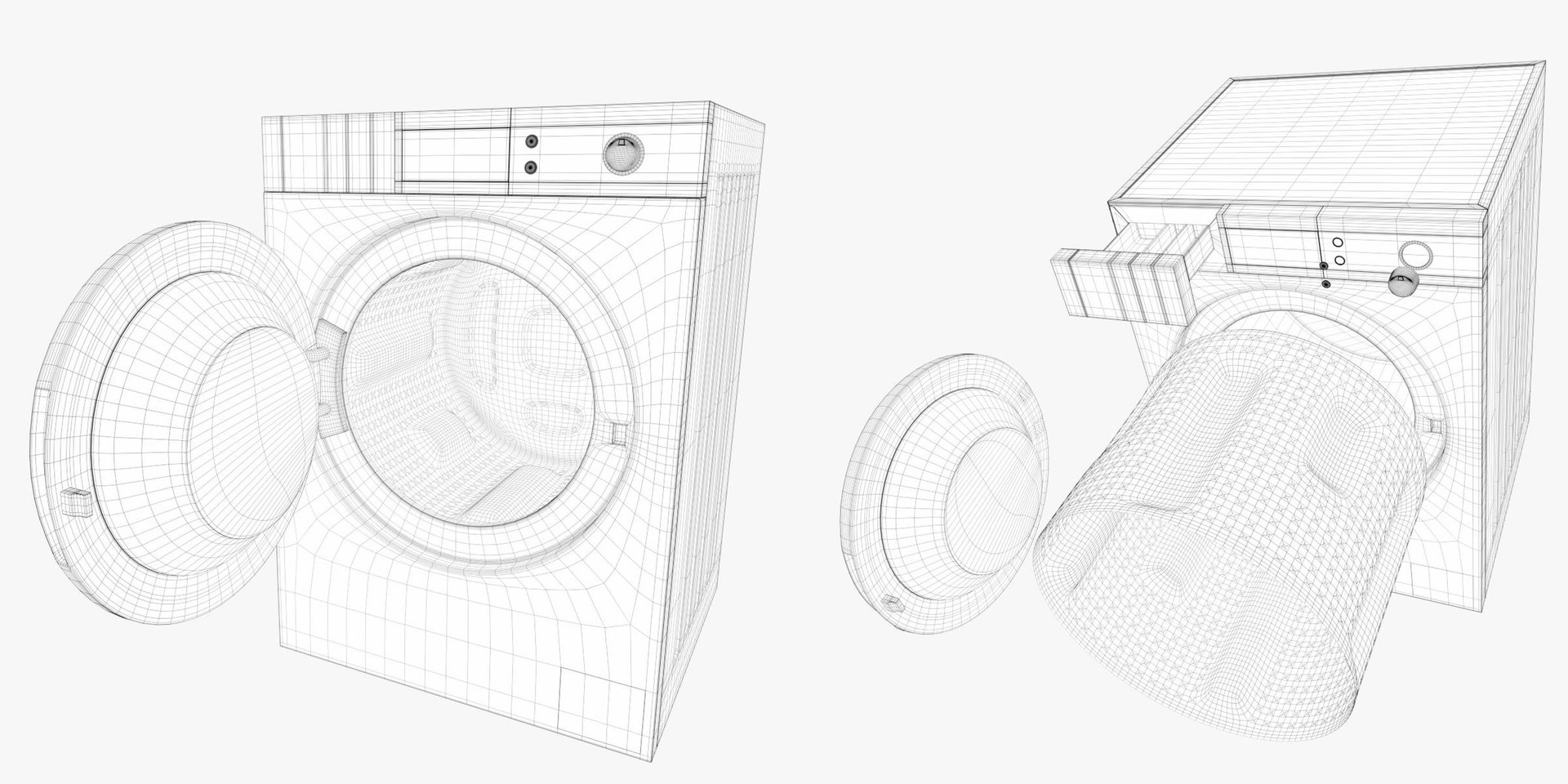 Washing Machine 3D Model - TurboSquid 1988888