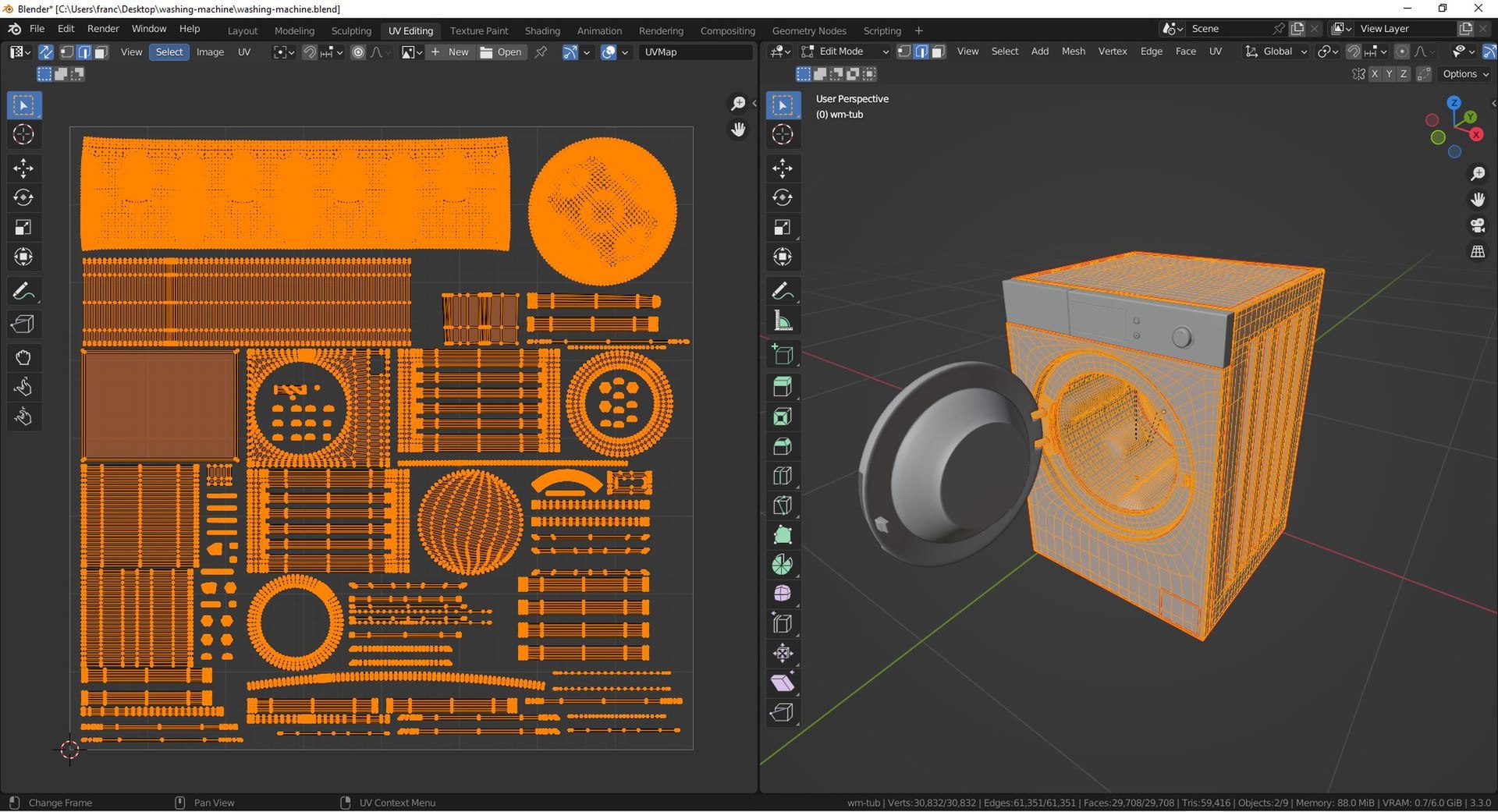 Washing Machine 3D Model - TurboSquid 1988888