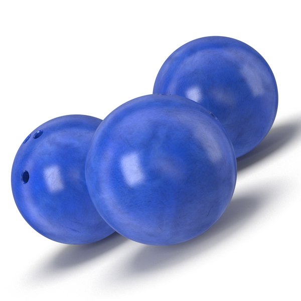 3d bowling ball blue