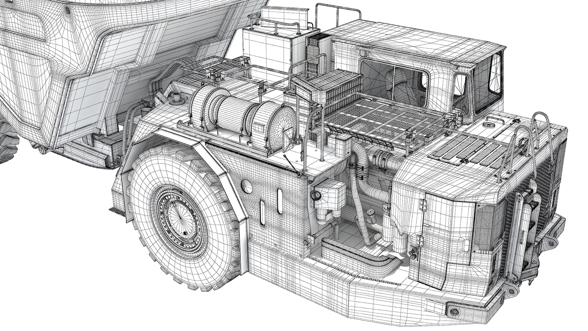 Underground Articulated Mining Truck 3D Model - TurboSquid 2150802