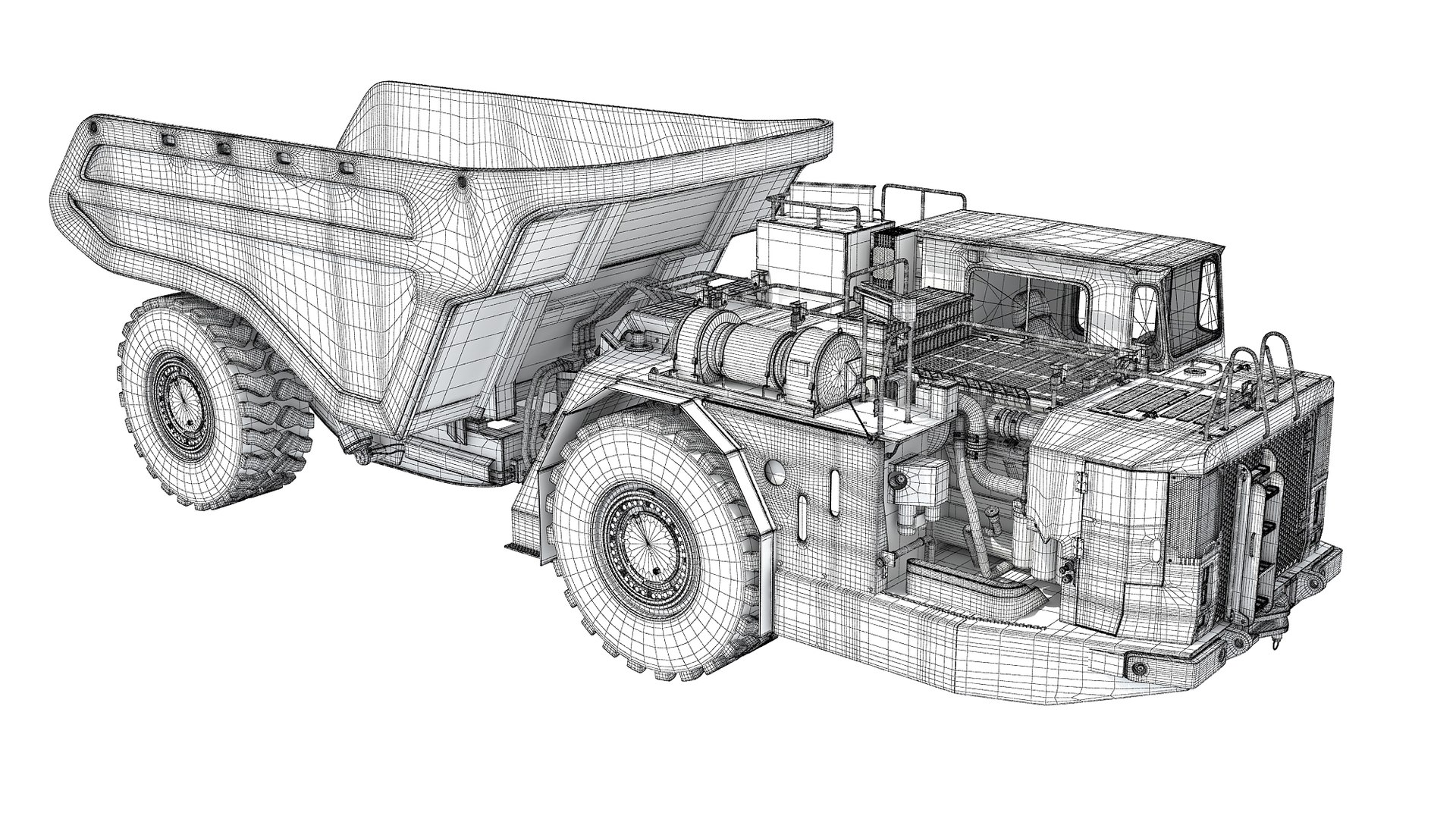 Underground Articulated Mining Truck 3D Model - TurboSquid 2150802
