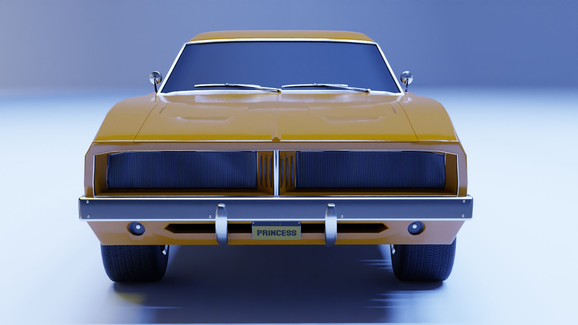 3D Model 1960s Muscle Car - TurboSquid 2232490