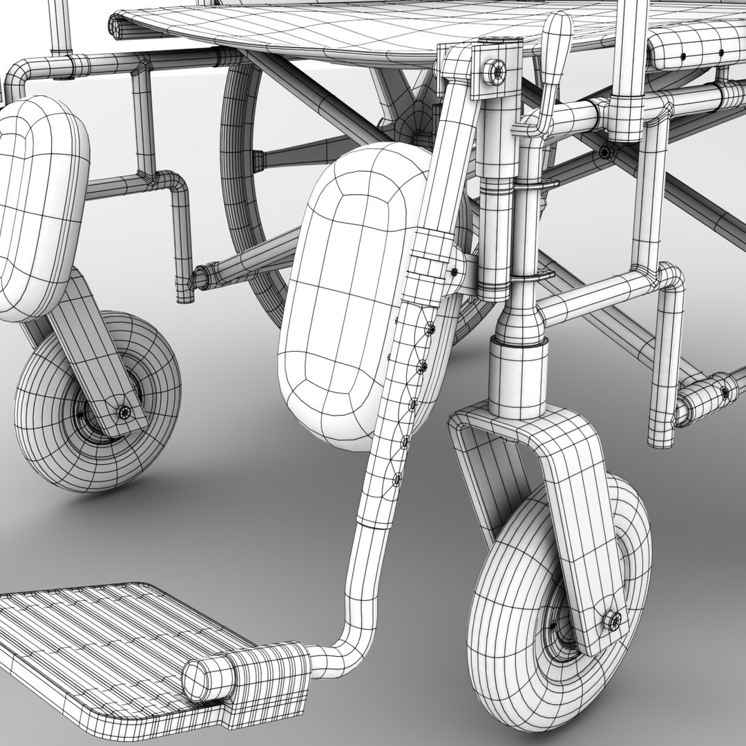 Wheelchair Chair Wheel 3d Model