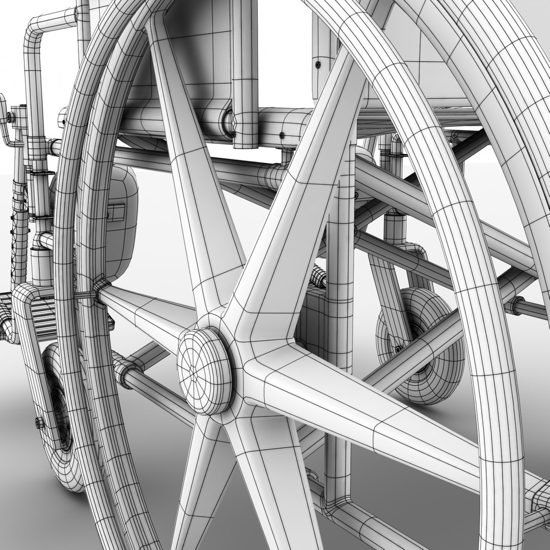 Wheelchair Chair Wheel 3d Model