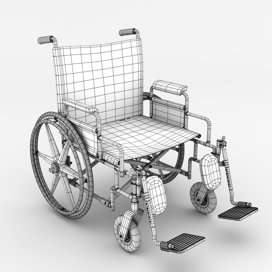Wheelchair Chair Wheel 3d Model