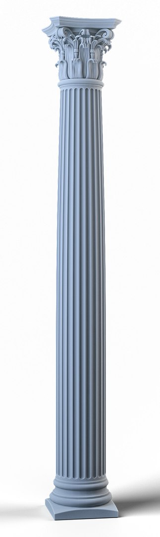 3D Column Flutes Chapiter Corinthian Order - TurboSquid 1315414