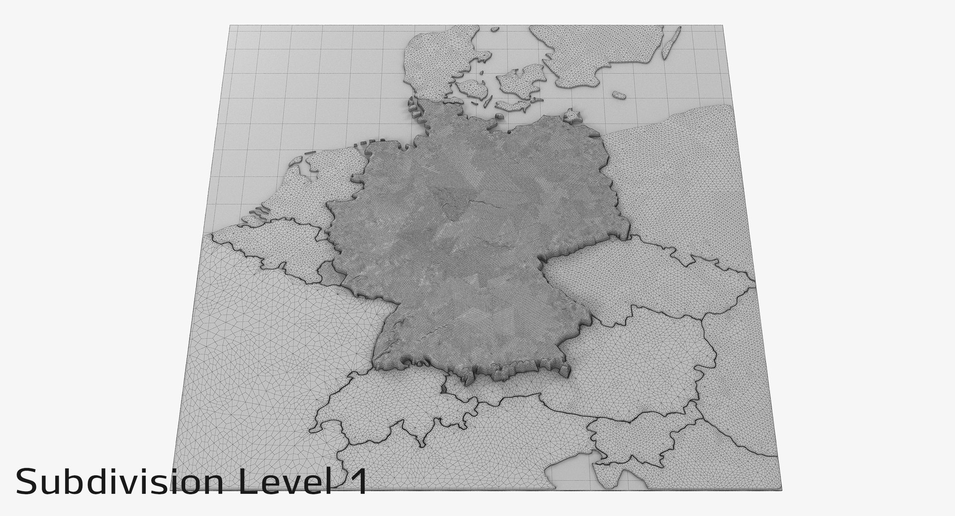 3D Germany Topographic Map Model - TurboSquid 2336234