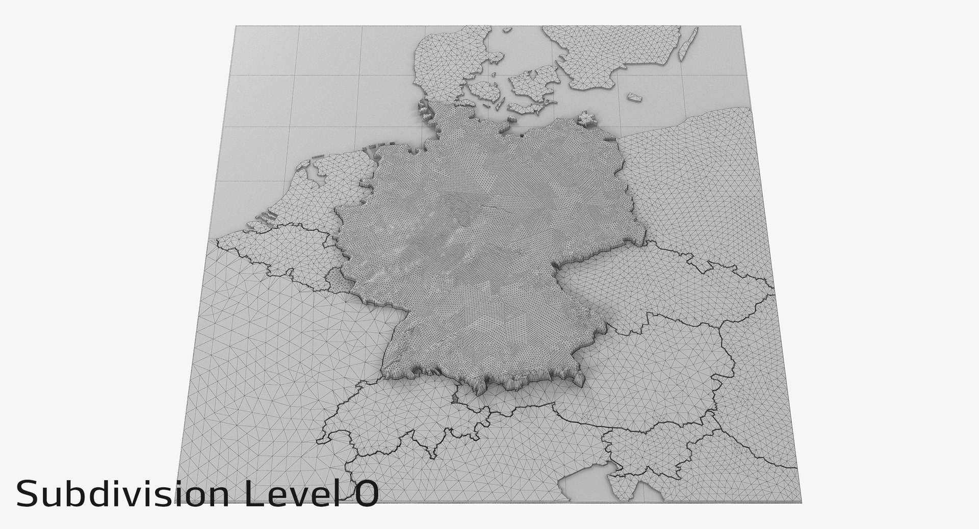 3D Germany Topographic Map Model - TurboSquid 2336234