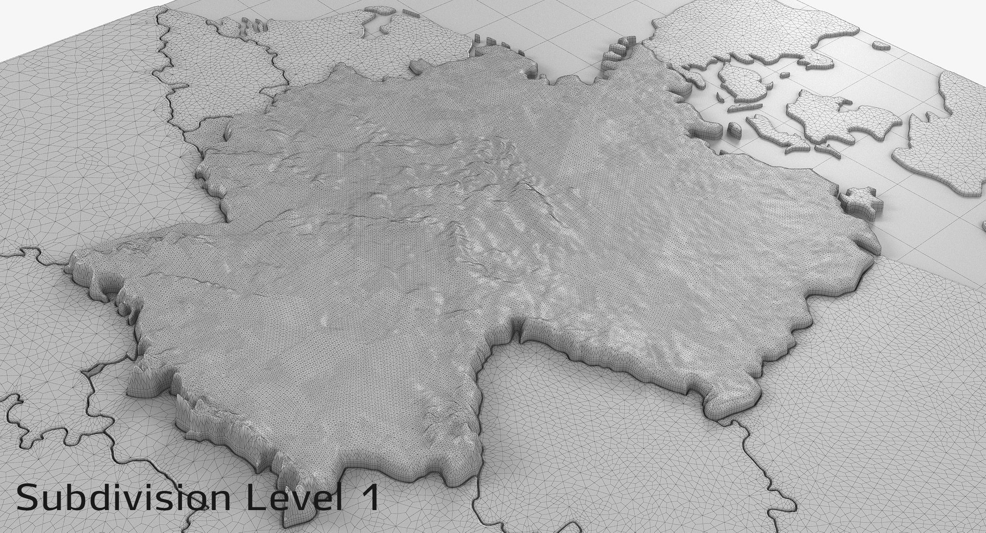 3D Germany Topographic Map Model - TurboSquid 2336234