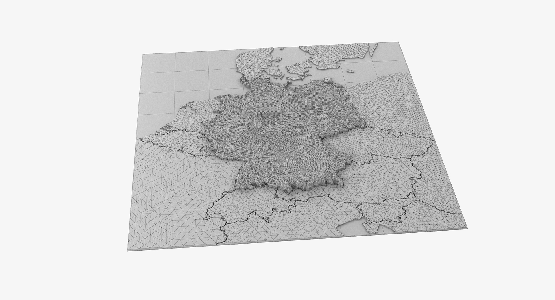 3D Germany Topographic Map Model - TurboSquid 2336234