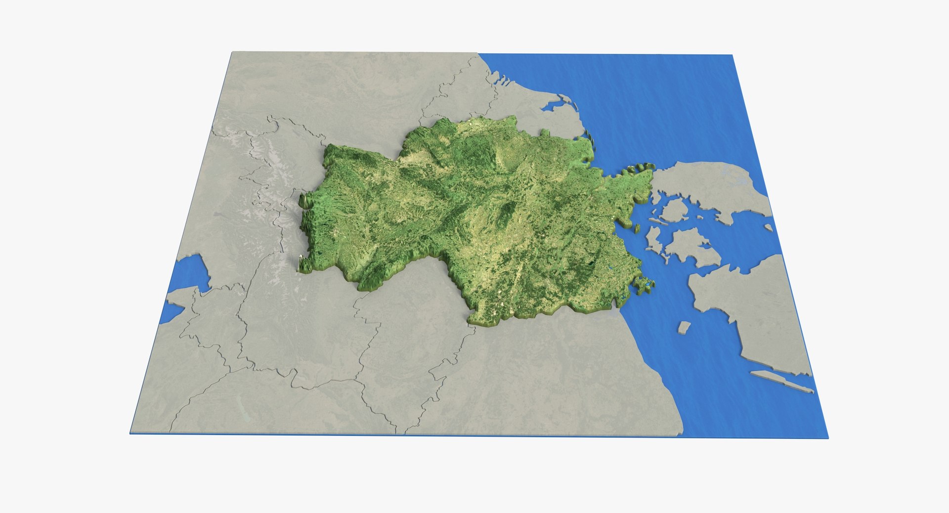 3D Germany Topographic Map Model - TurboSquid 2336234
