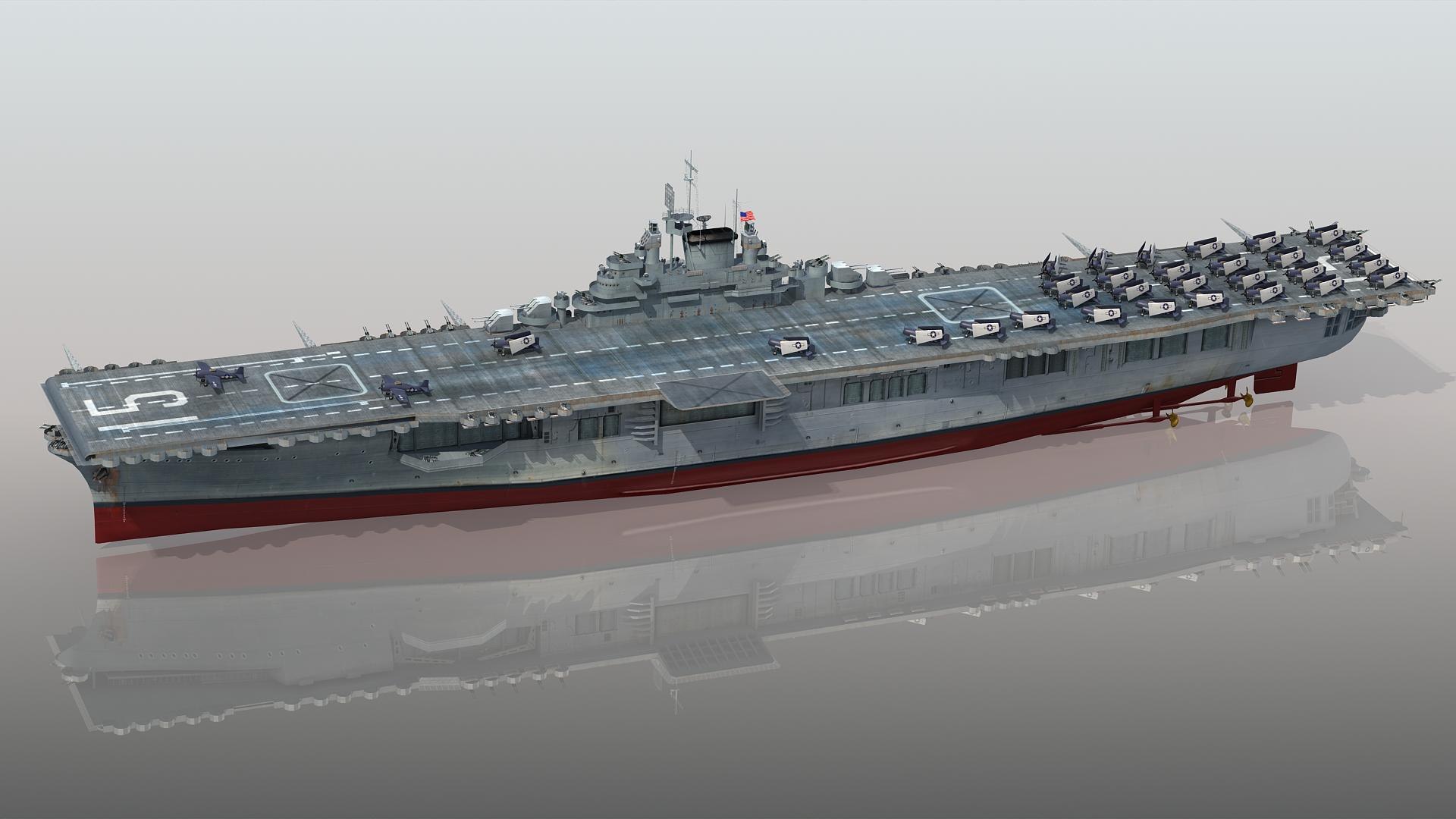3D Uss Randolph Cv-15 Cv - TurboSquid 1489576