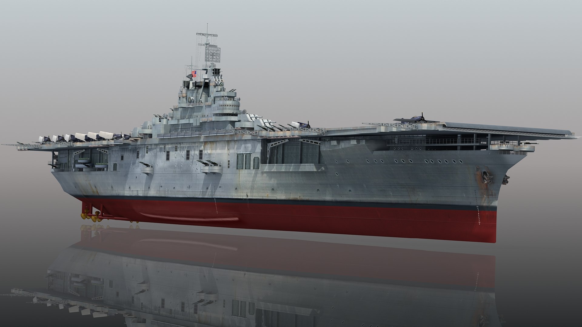 3D uss randolph cv-15 cv - TurboSquid 1489576