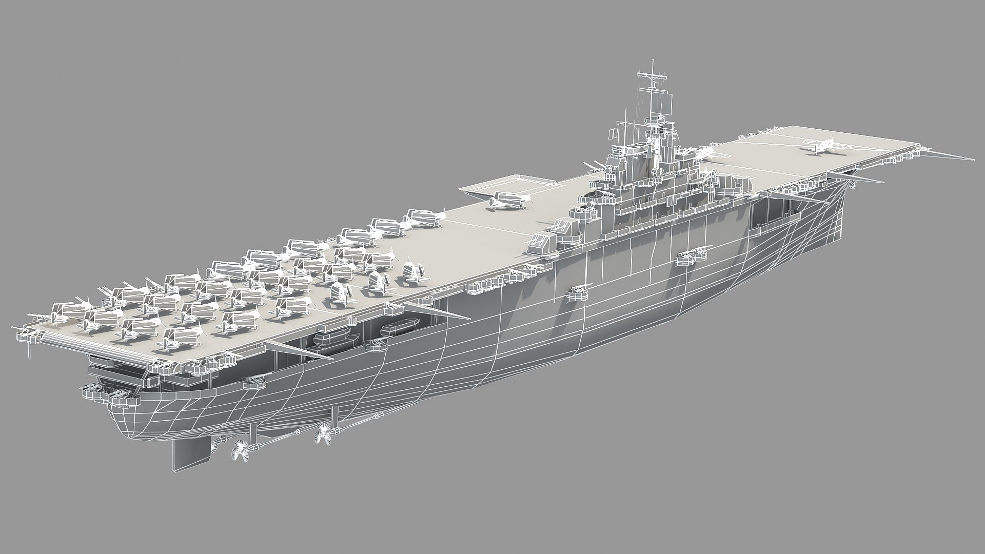 3D Uss Randolph Cv-15 Cv - TurboSquid 1489576