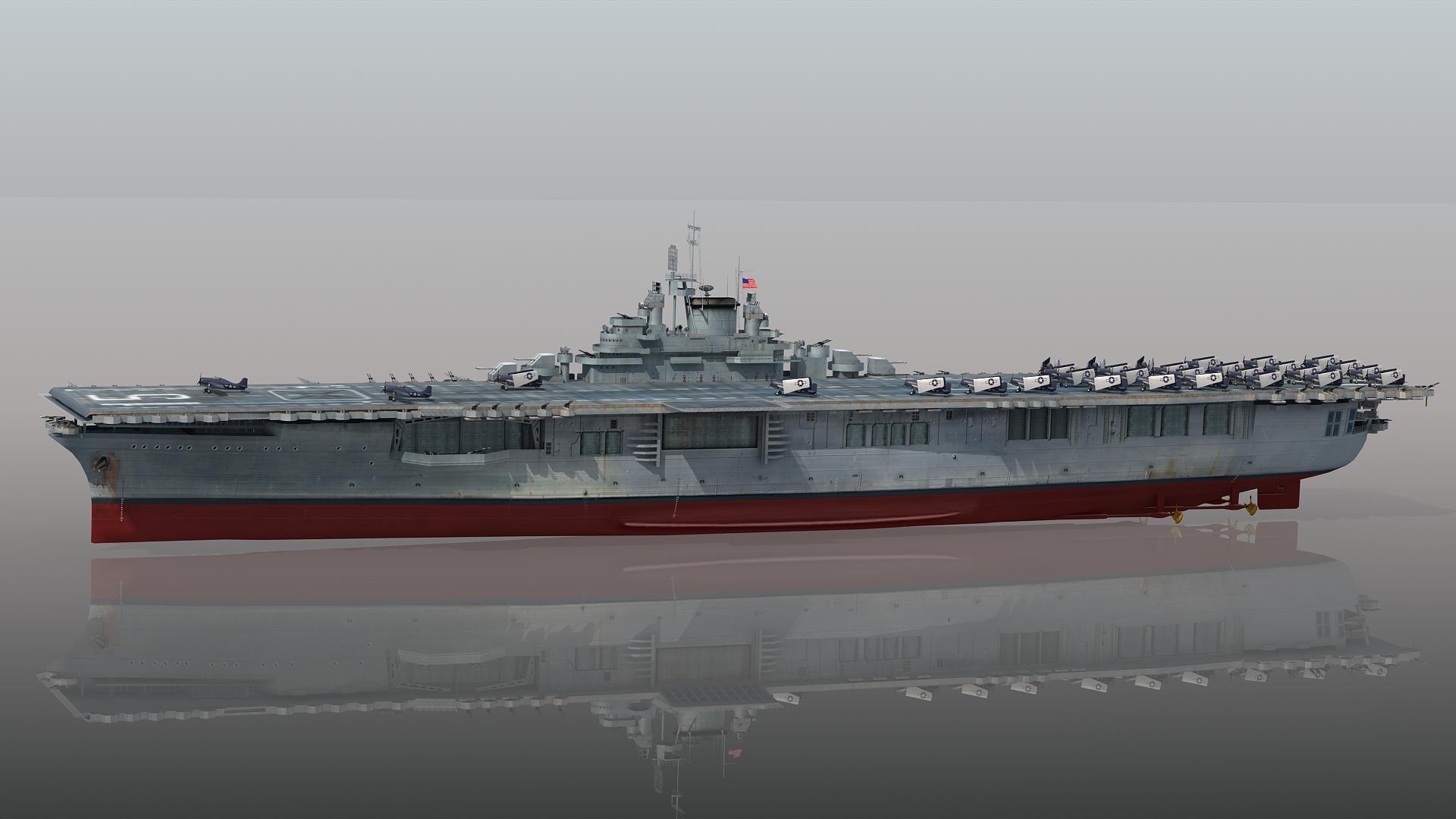 3D uss randolph cv-15 cv - TurboSquid 1489576