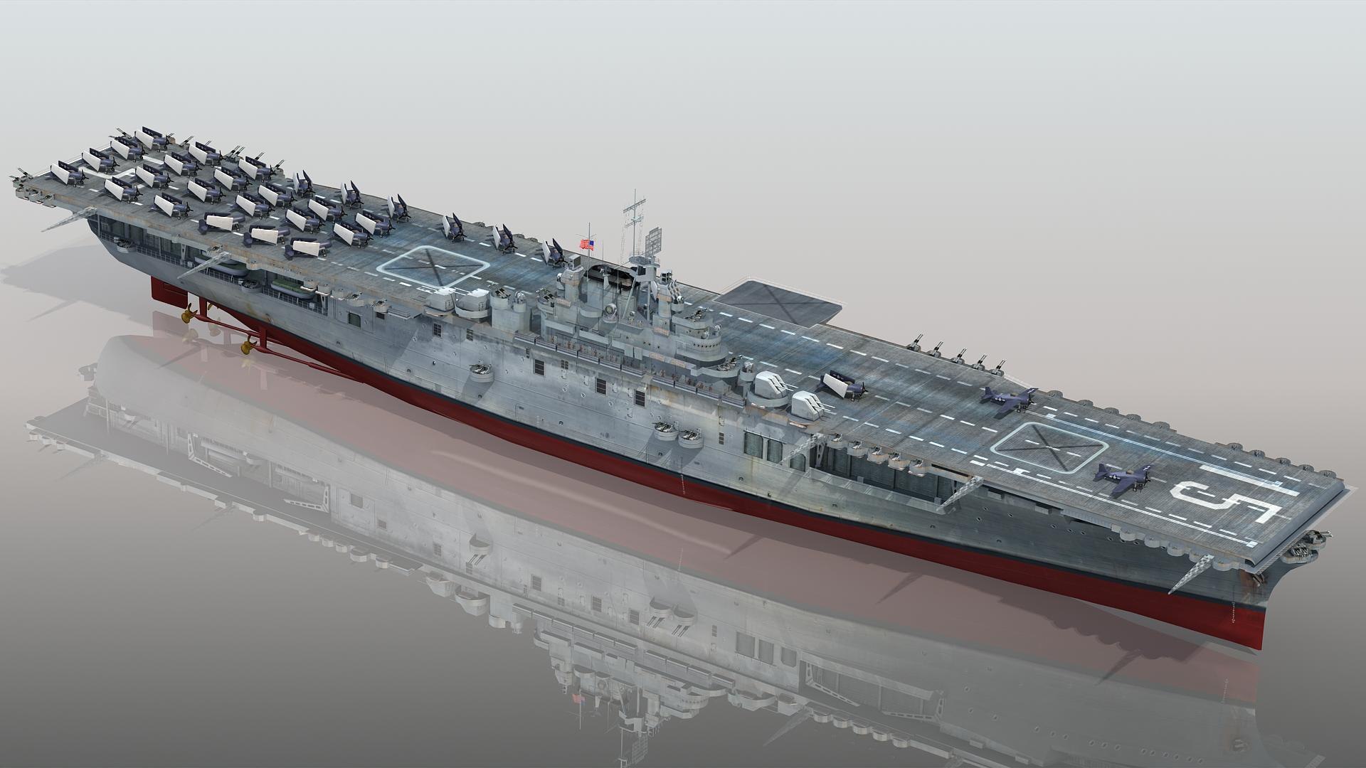 3D Uss Randolph Cv-15 Cv - TurboSquid 1489576