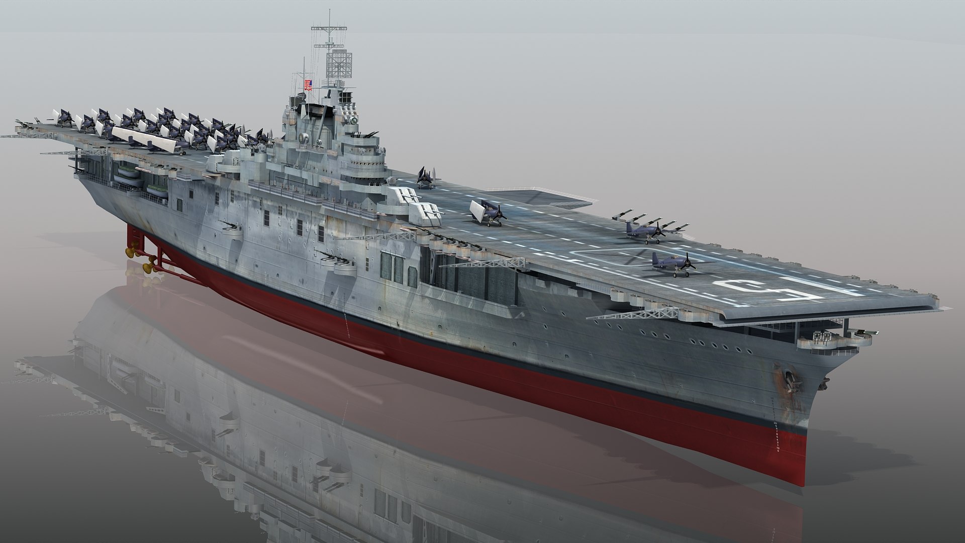 3D uss randolph cv-15 cv - TurboSquid 1489576