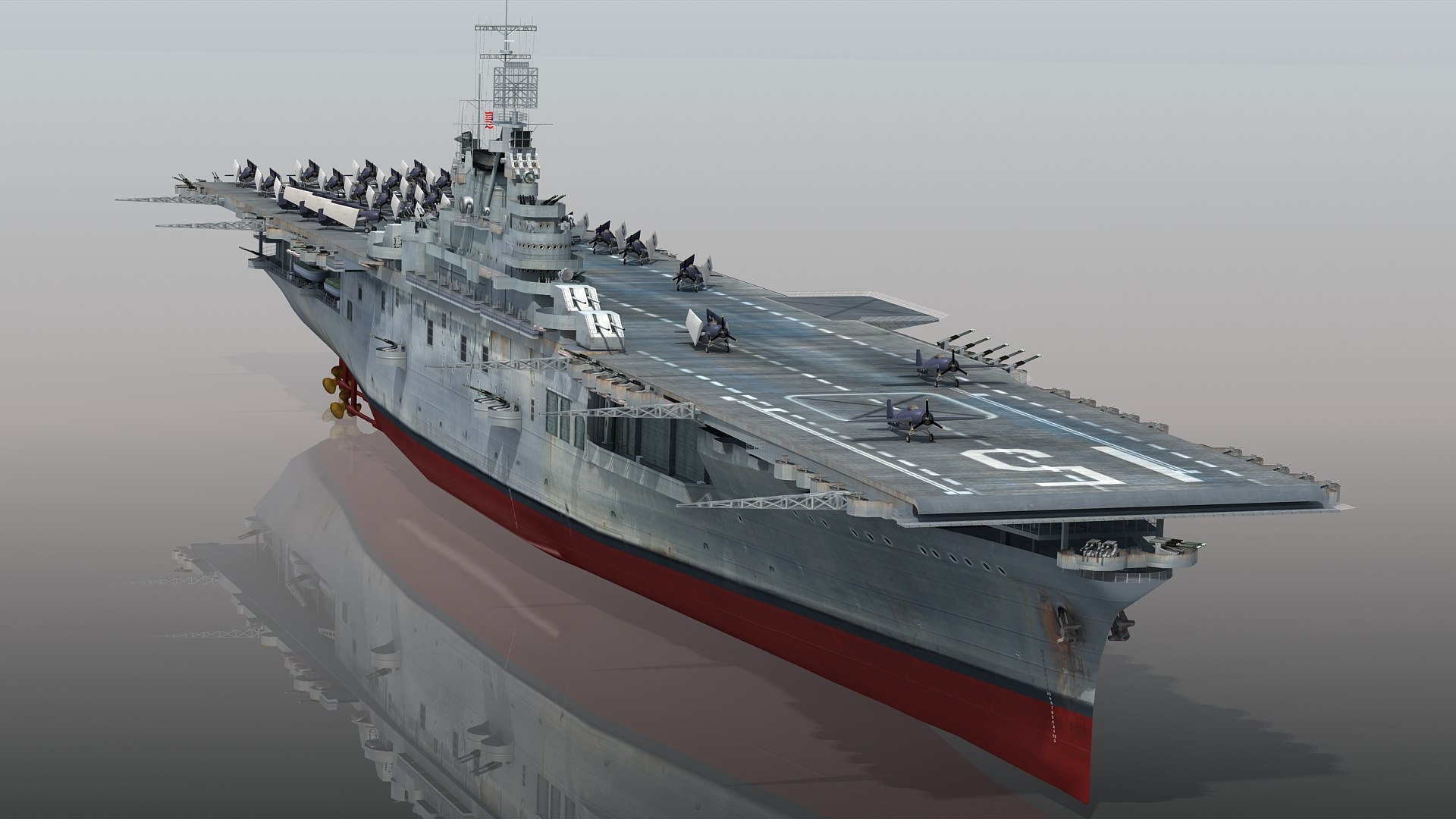 3D uss randolph cv-15 cv - TurboSquid 1489576