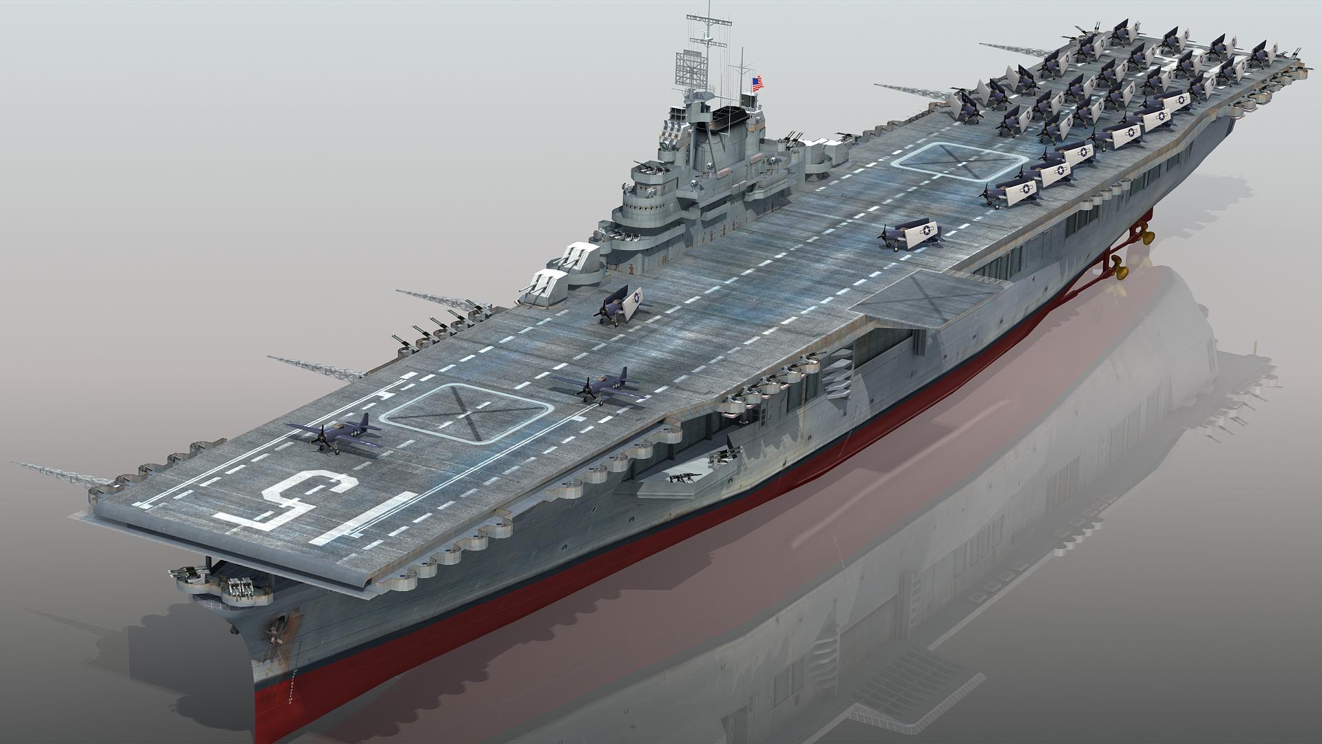 3D Uss Randolph Cv-15 Cv - TurboSquid 1489576