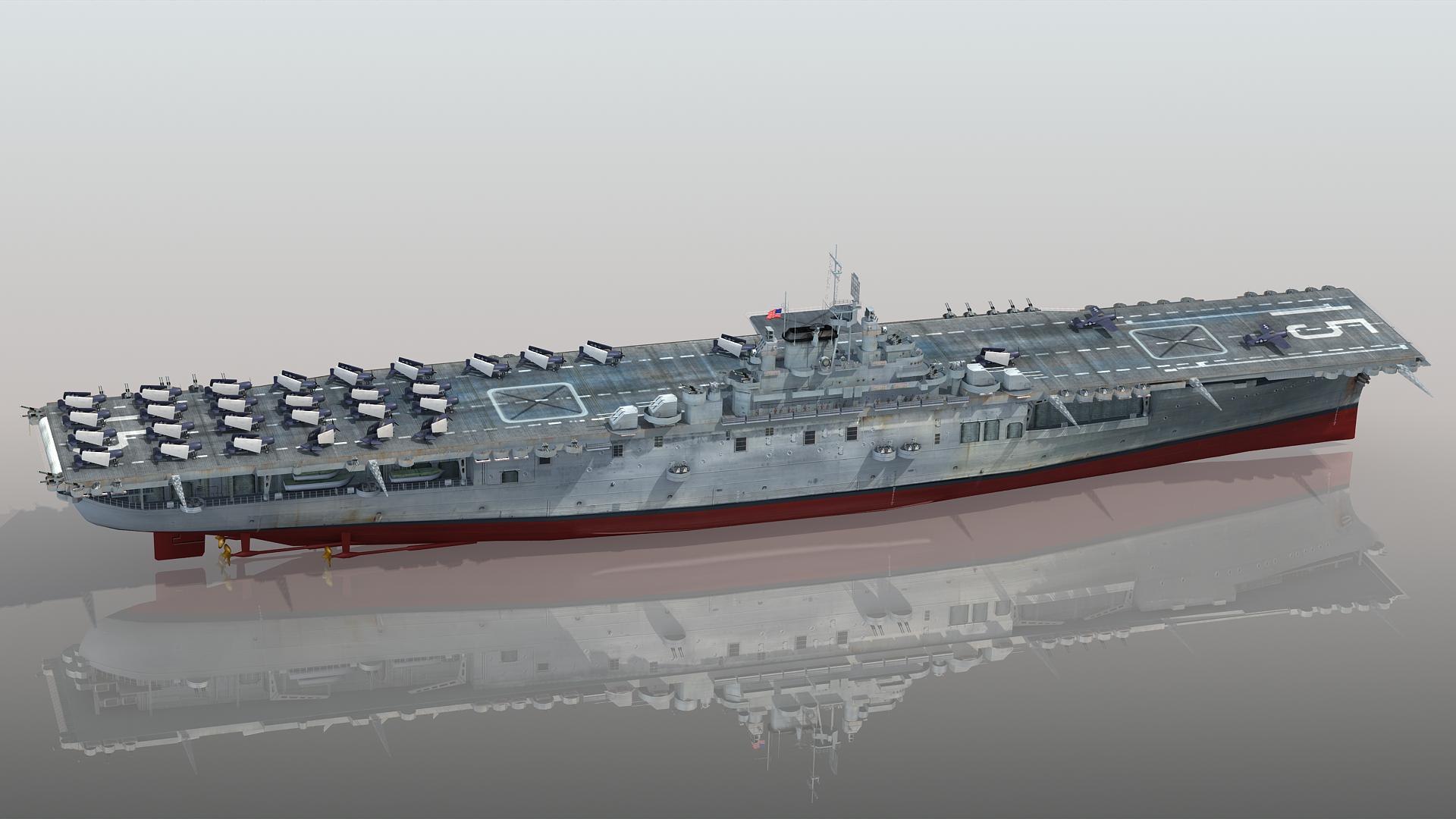 3D uss randolph cv-15 cv - TurboSquid 1489576