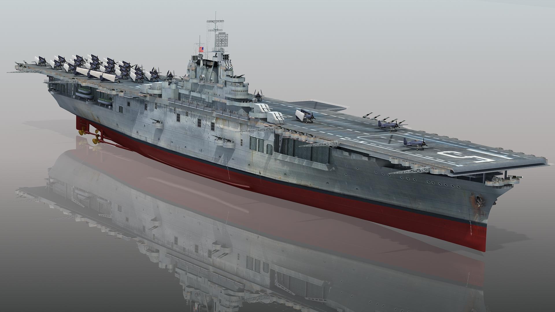 3D Uss Randolph Cv-15 Cv - TurboSquid 1489576