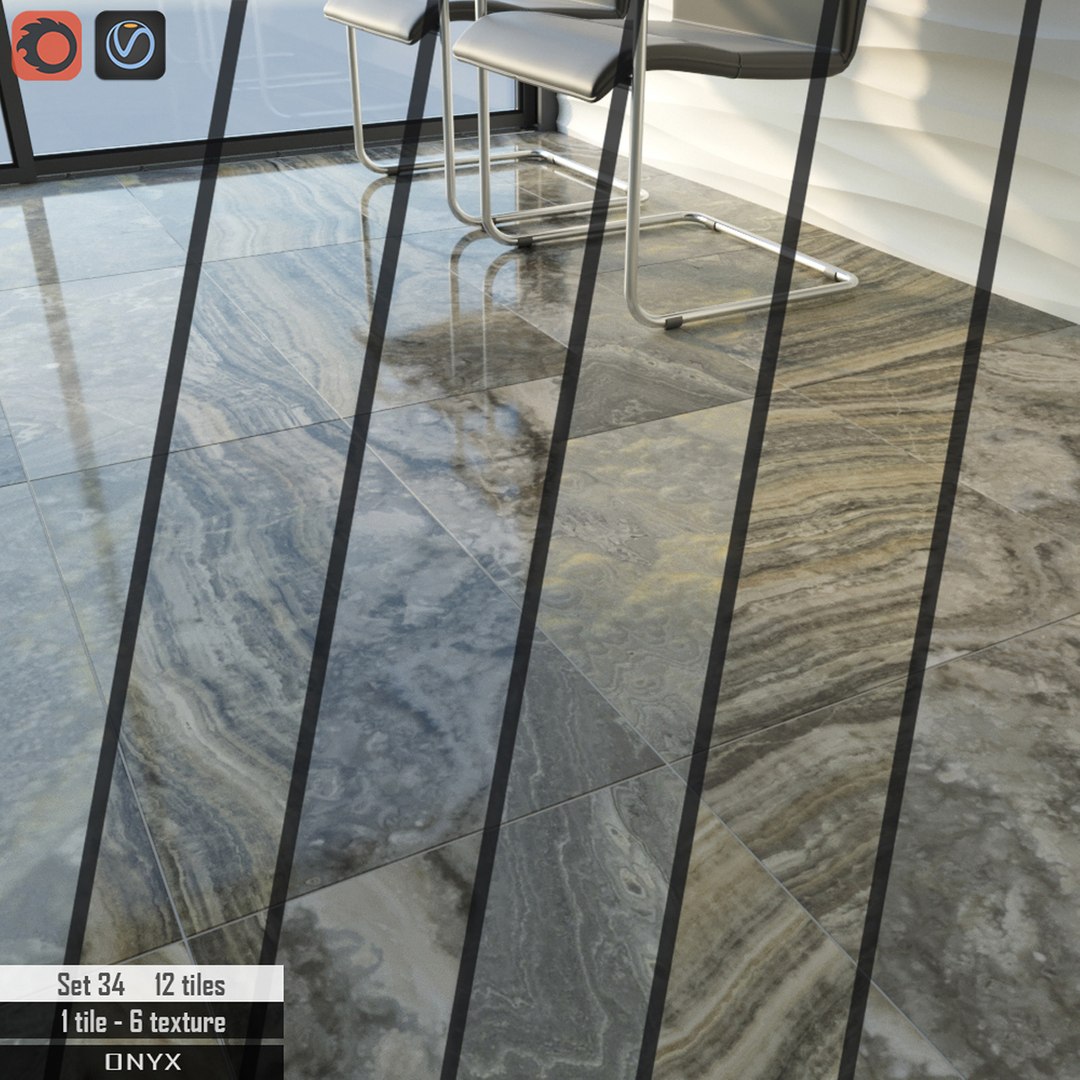 Tile stone set 34 model - TurboSquid 1302072