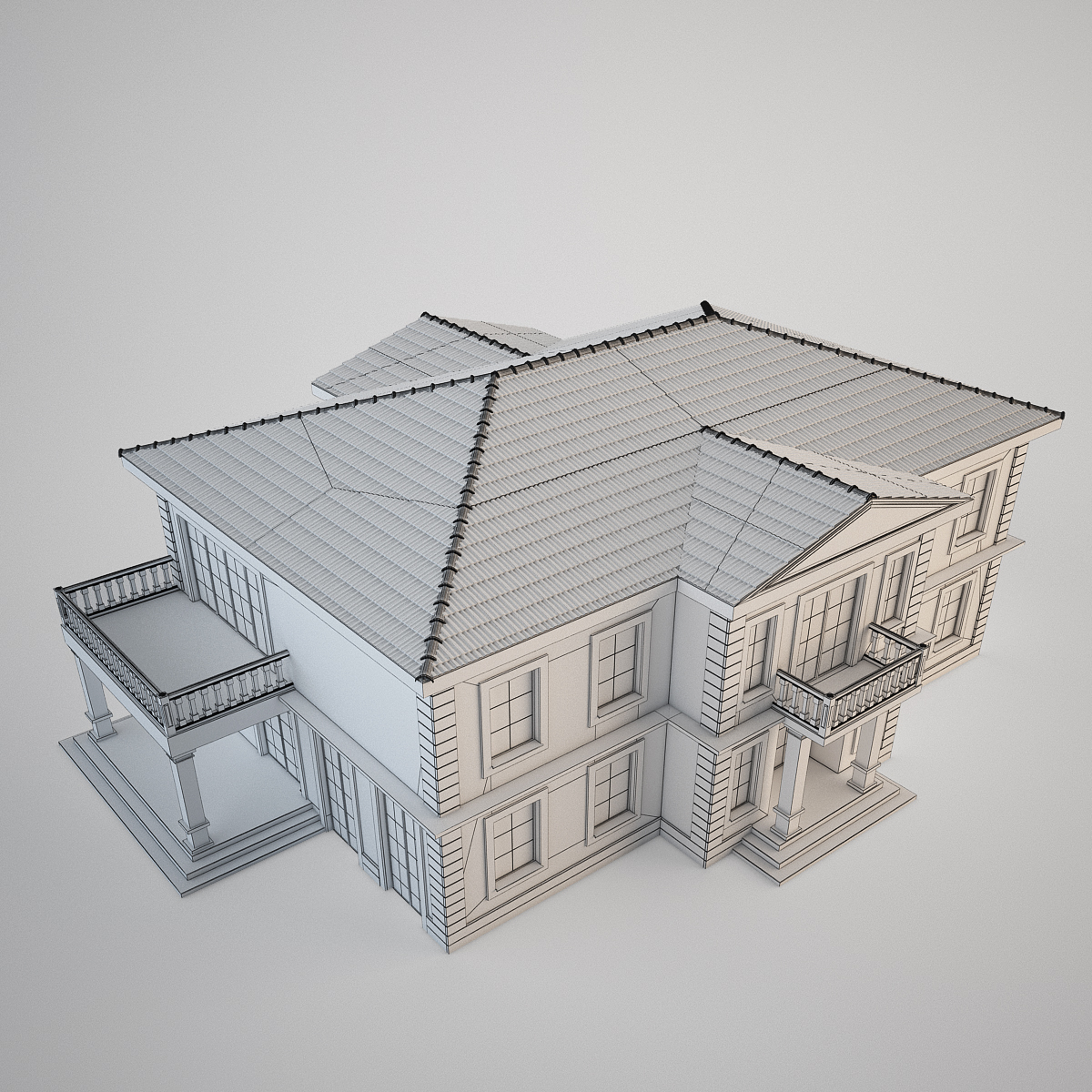 classic house 3d max
