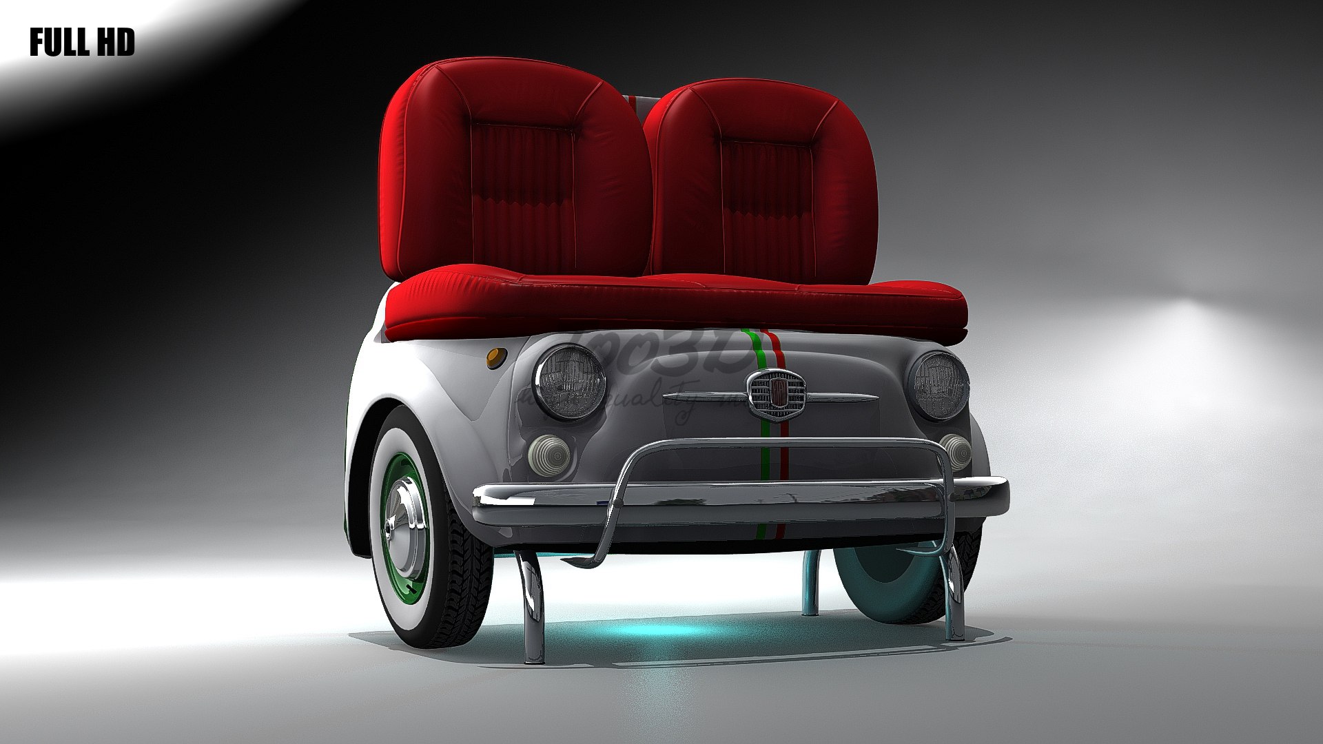 iconic fiat 500 3d model