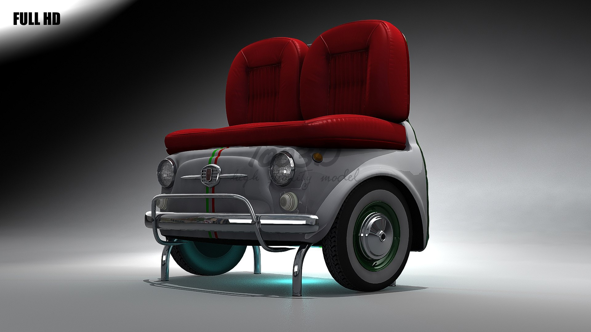 iconic fiat 500 3d model