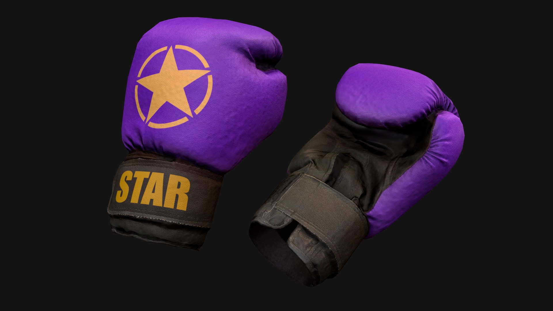 Boxing Gloves Purple Star Model - TurboSquid 1942675