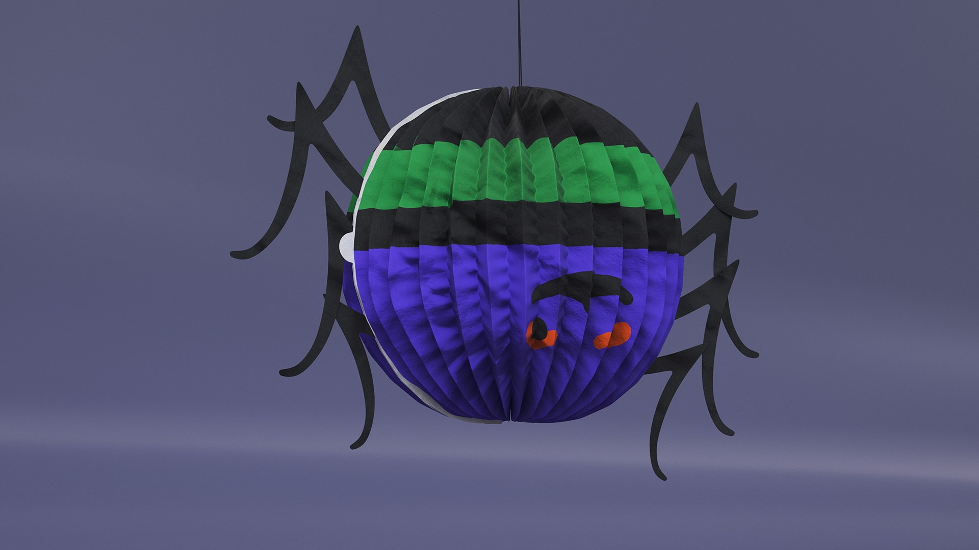 Halloween Paper Decorations Spider 3D Model - TurboSquid 2276445