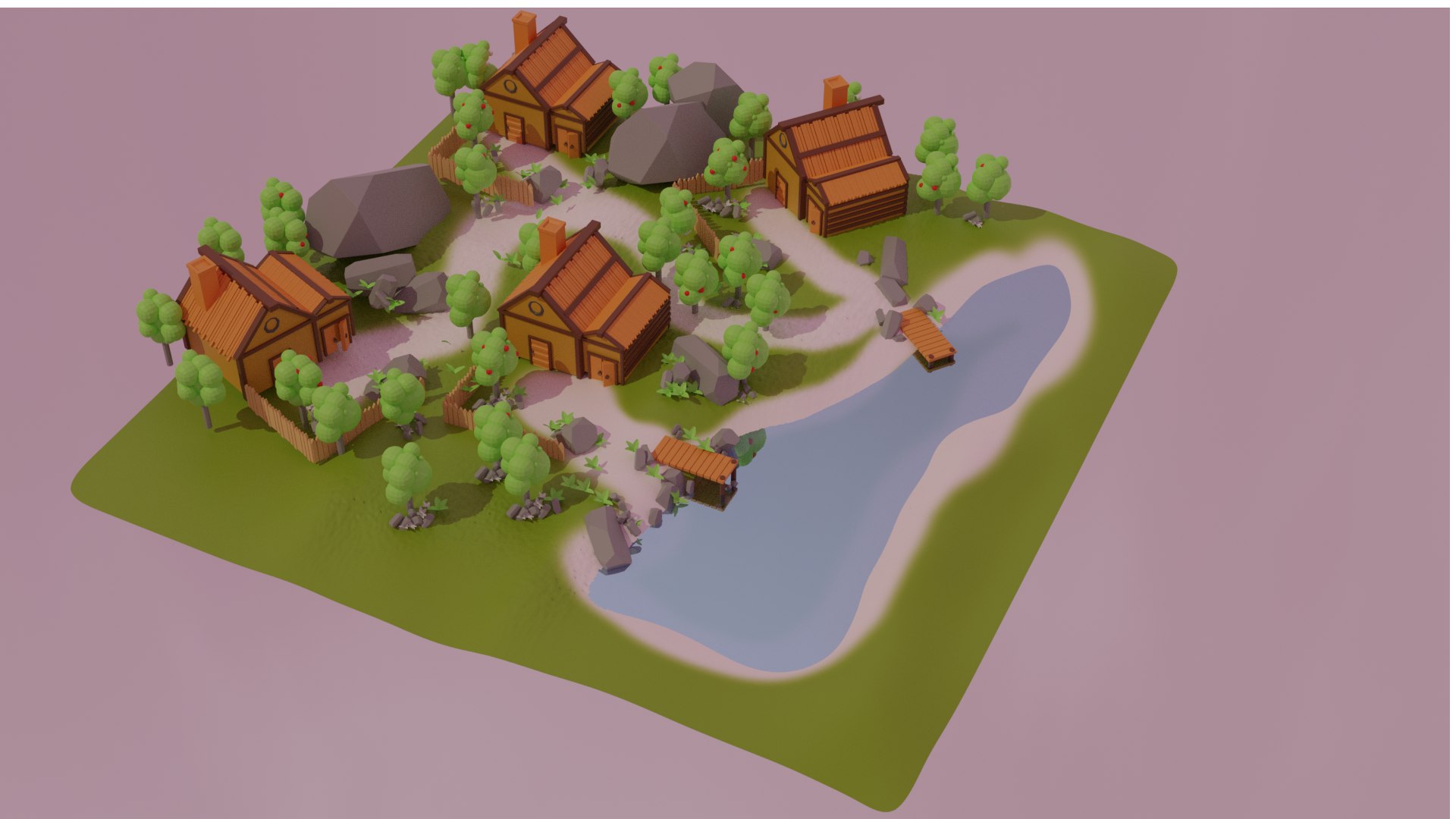 Lowpolytown Model - TurboSquid 1900478