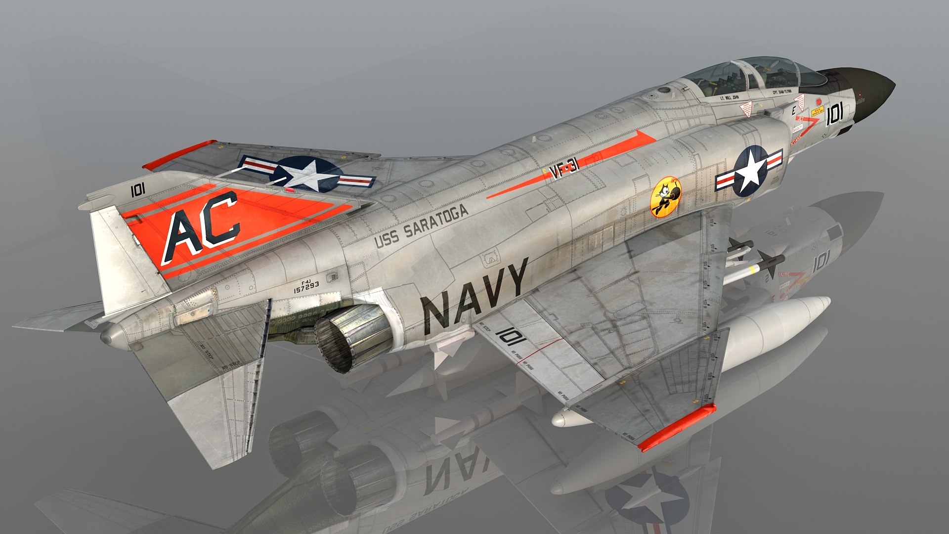 F4 J NAVY Phantom II Tomcatters VF-31 3D Model - TurboSquid 1797652