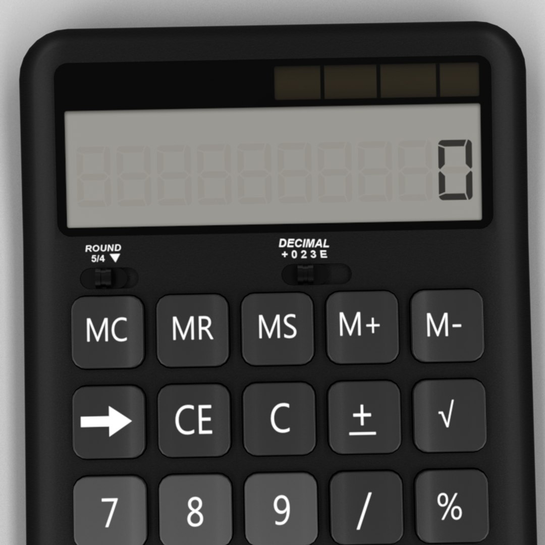 3d Model Desk Calculator