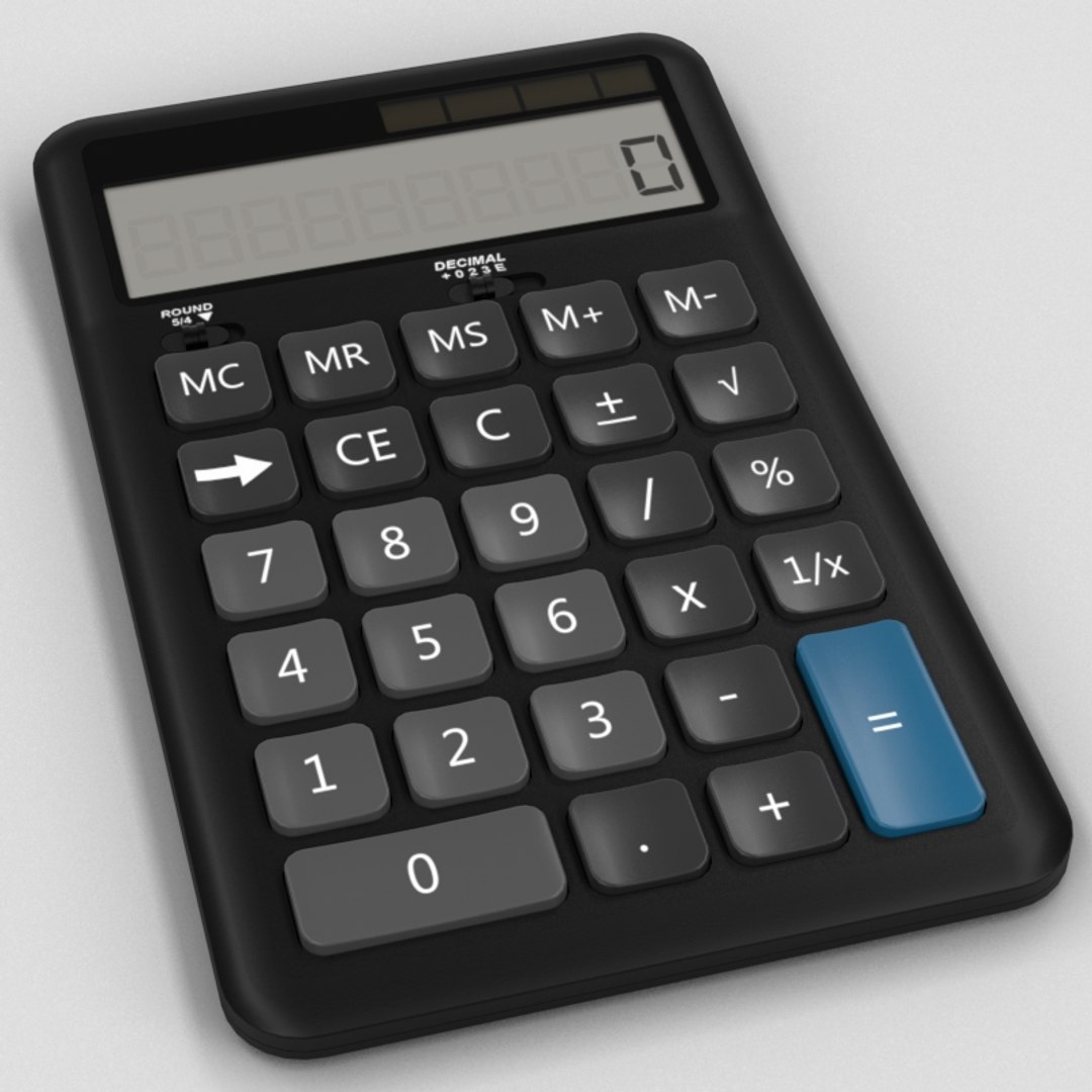 3d Model Desk Calculator