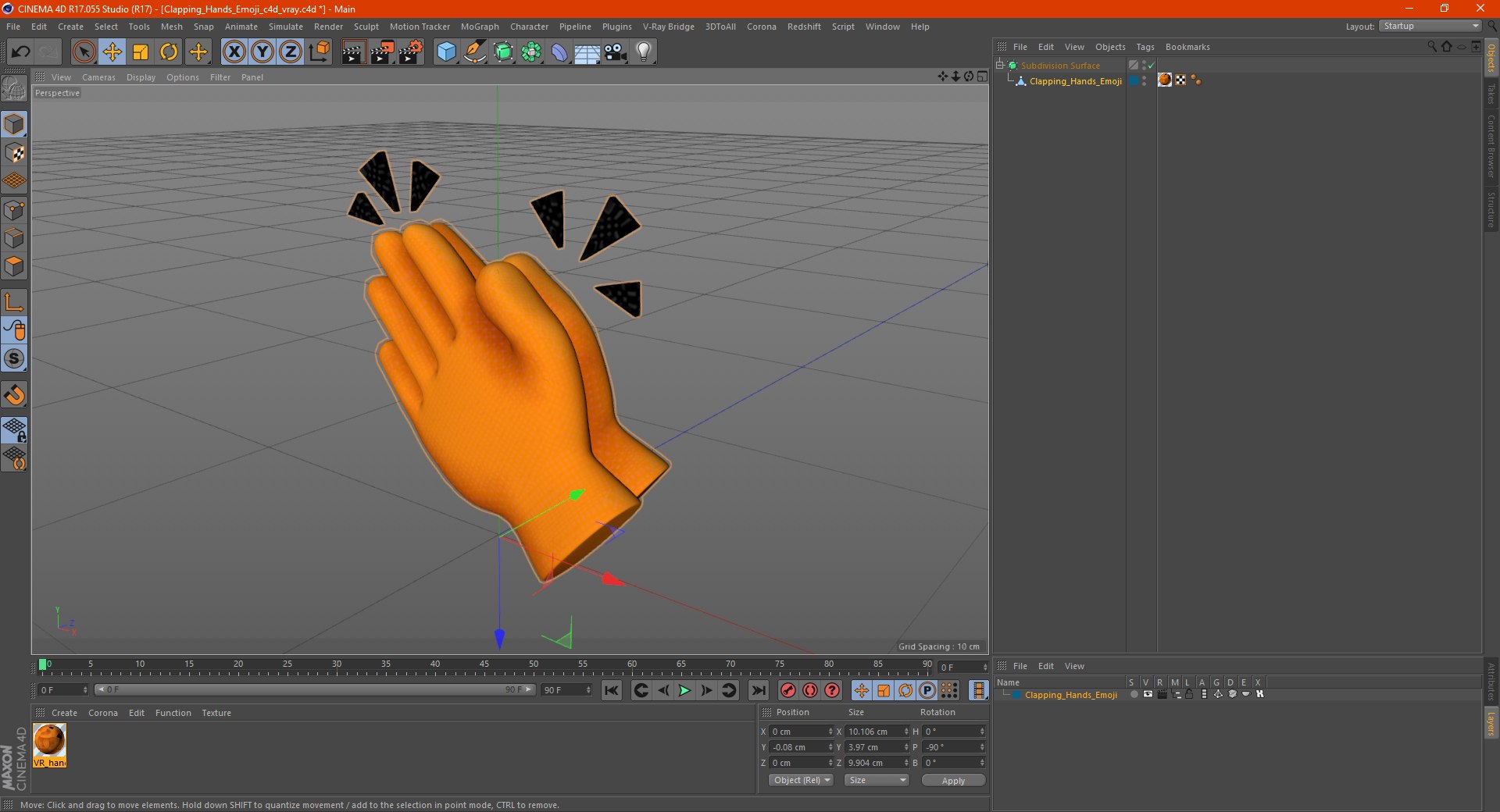 3D clapping hands emoji - TurboSquid 1549510