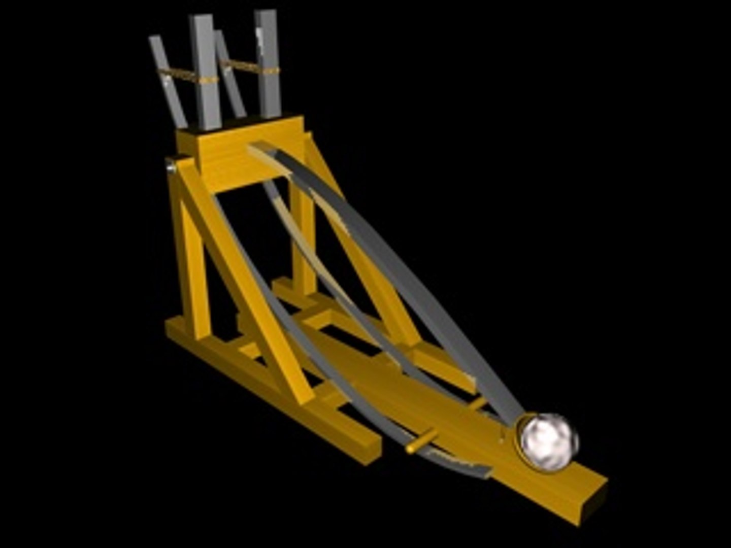 3d model historic trebuchet
