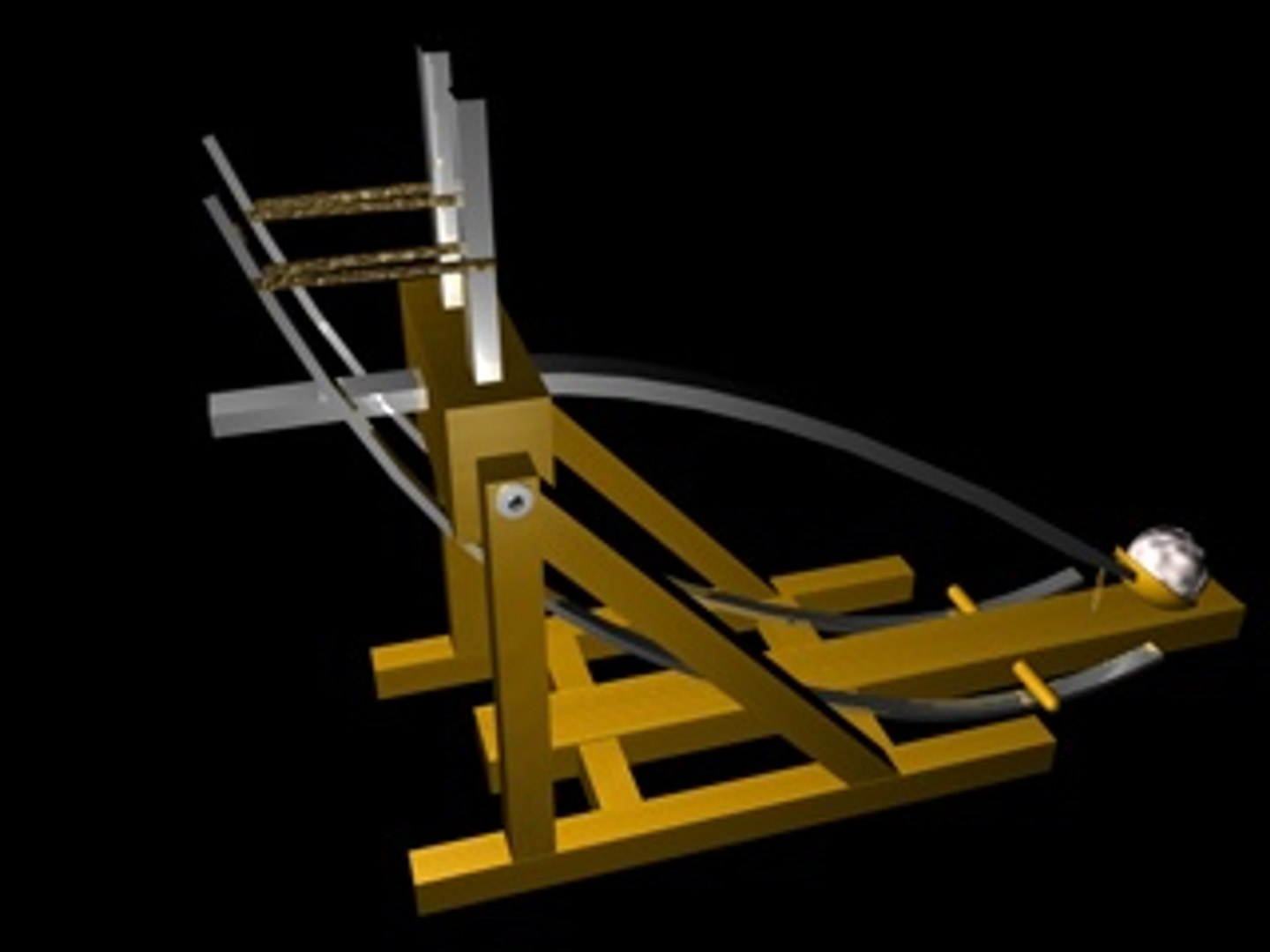 3d model historic trebuchet